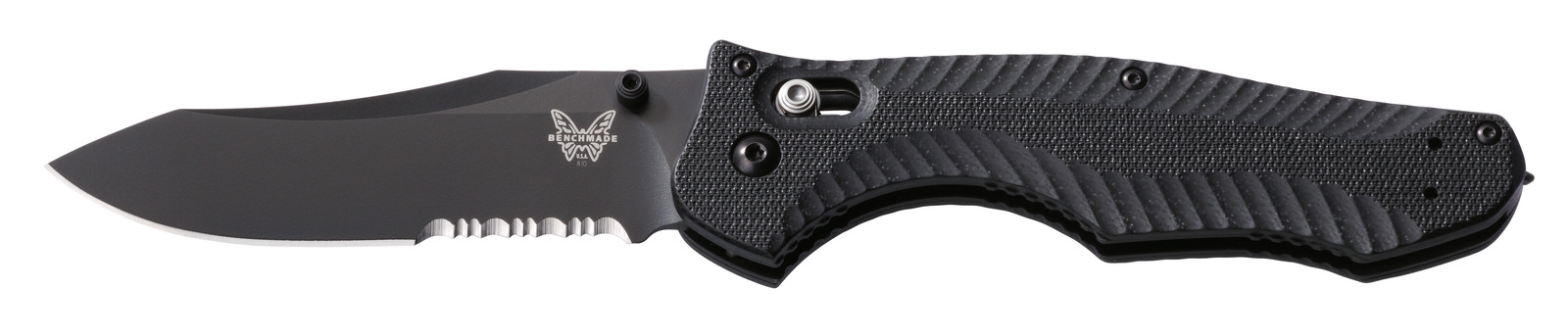 BENCHMADE 810SBK OSBORNE CONTEGO Axis Folding Knife, Serrated Black Blade